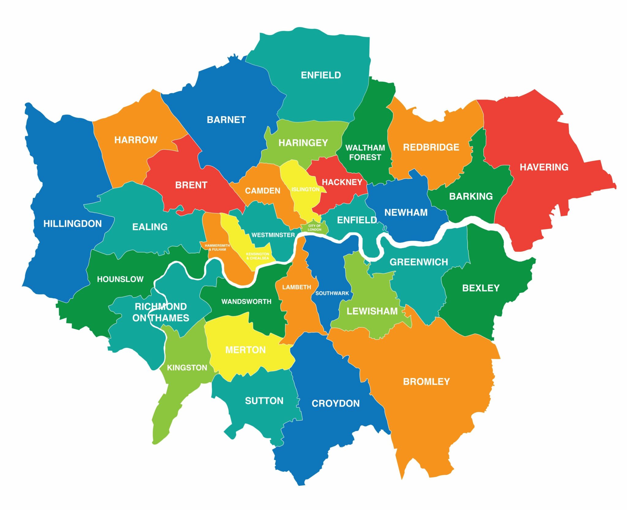 Dzielnice Londynu, czyli mapa oraz lista boroughs i neighborhoods